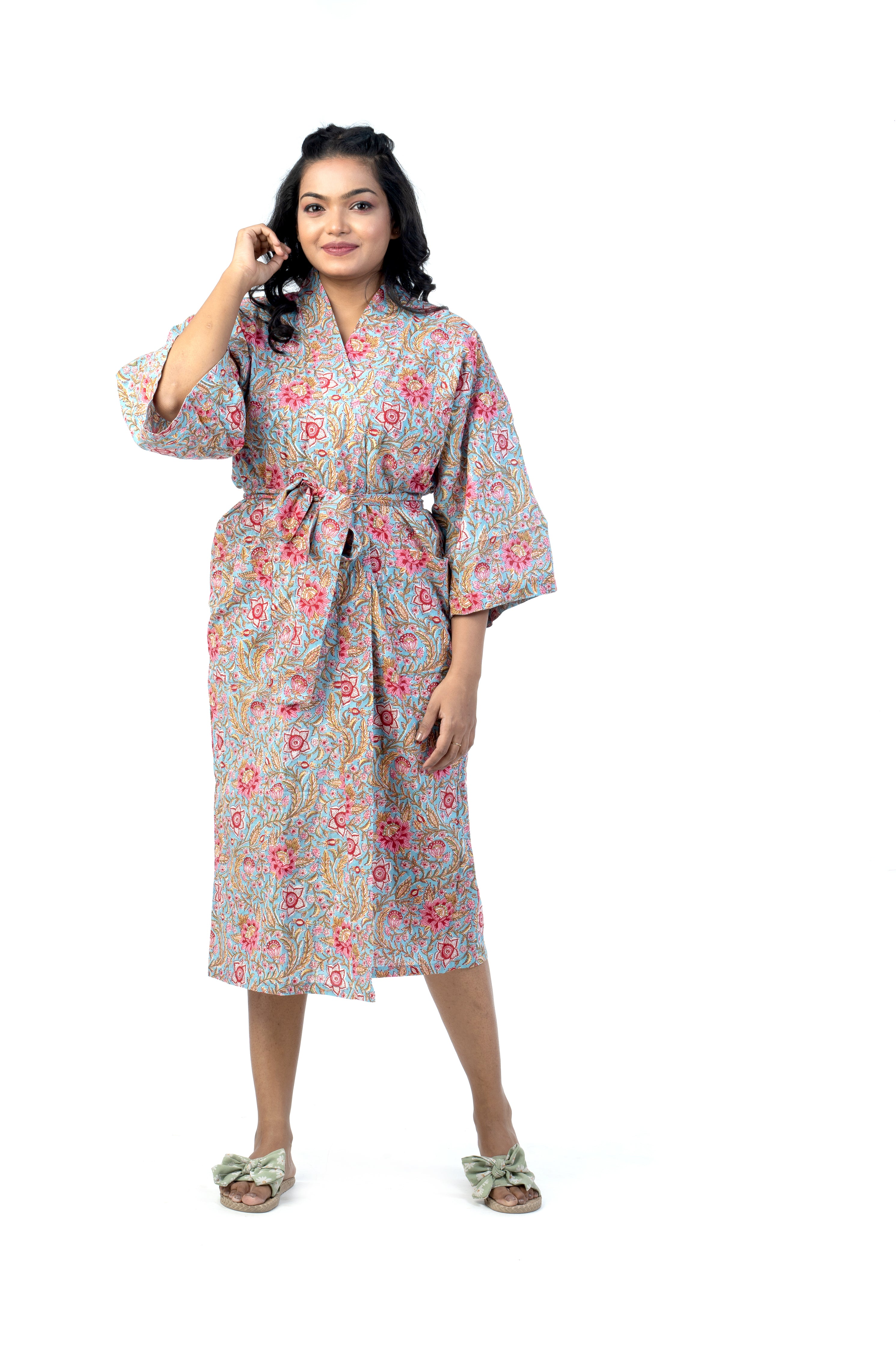 Bathrobe - raspberry – RadhaRaniclothing